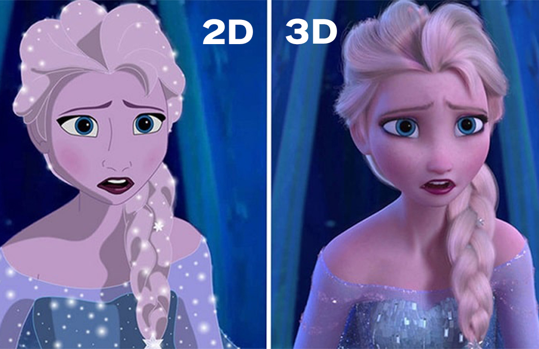 5 diferencias clave entre animación 2D Y 3D